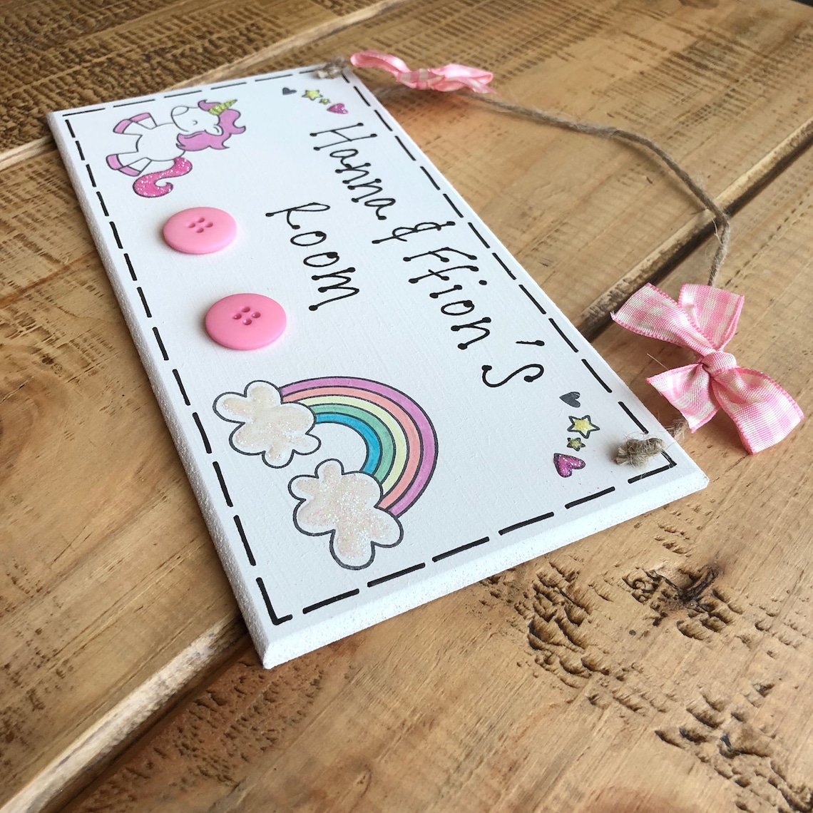 Girls Bedroom Decor Door Sign Personalised Name Playroom Door | Etsy UK