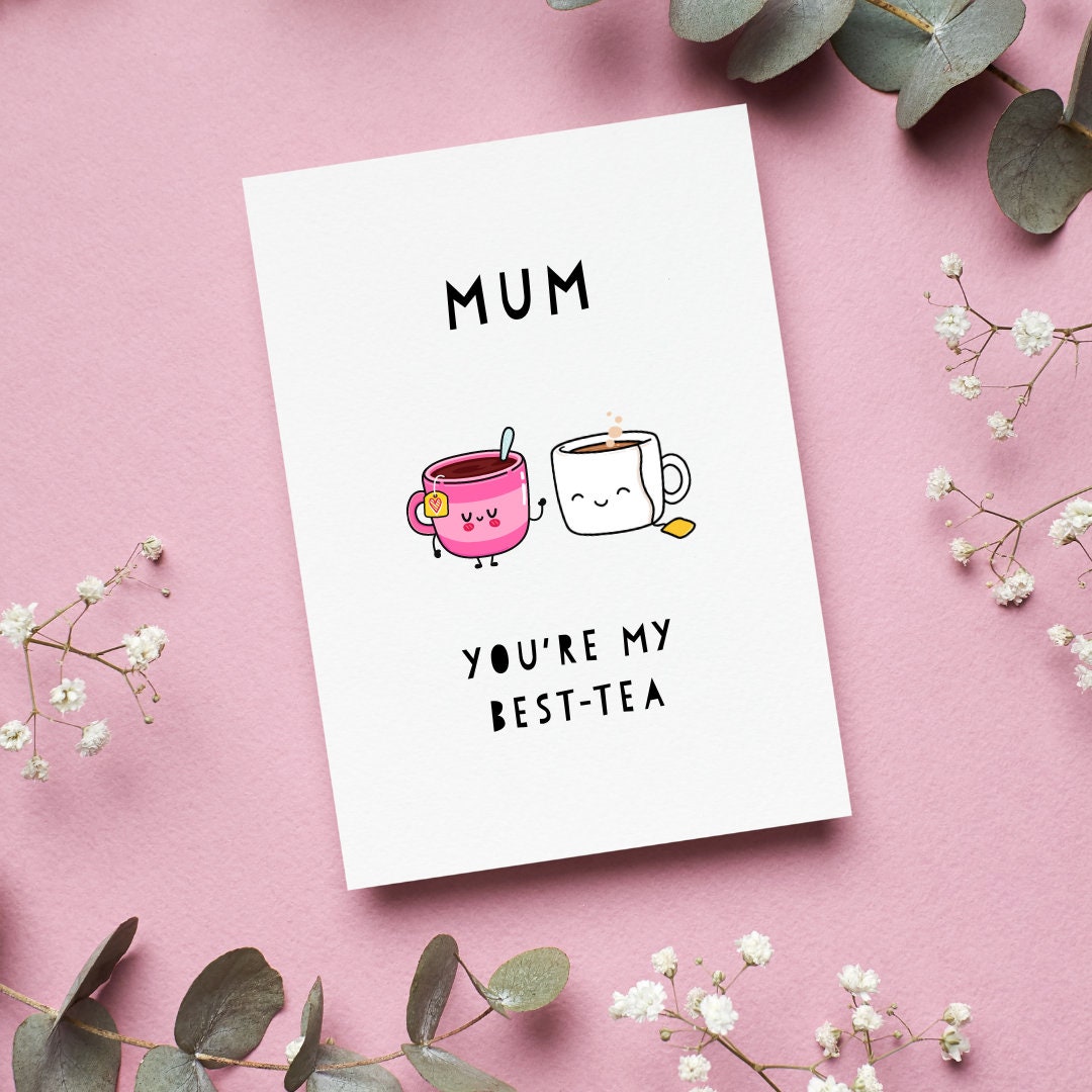 Mothers Day Card Personalised Mothers Day Card Best-tea Card Mum Card ...