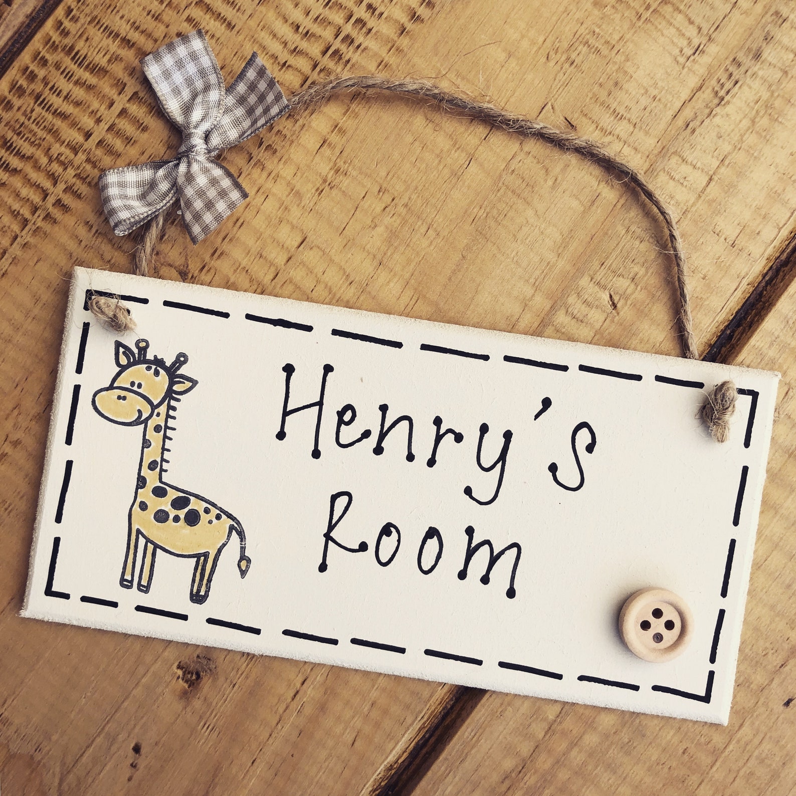 Boys Door Sign Giraffe Name Plaque Nursery Bedroom Gift Baby | Etsy