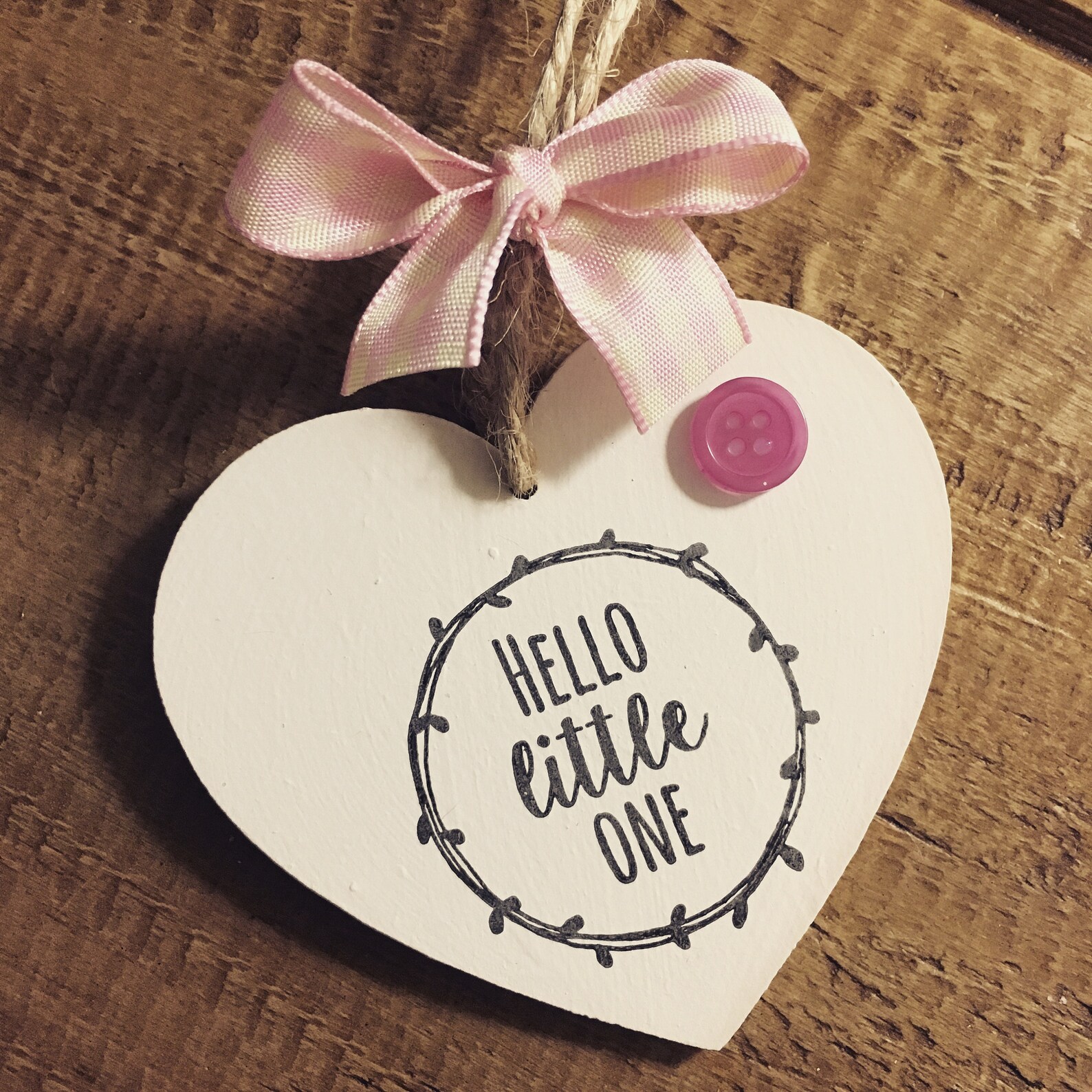 Baby Hamper Label Sign Plaque Tag Blue Pink Heart Hanging - Etsy