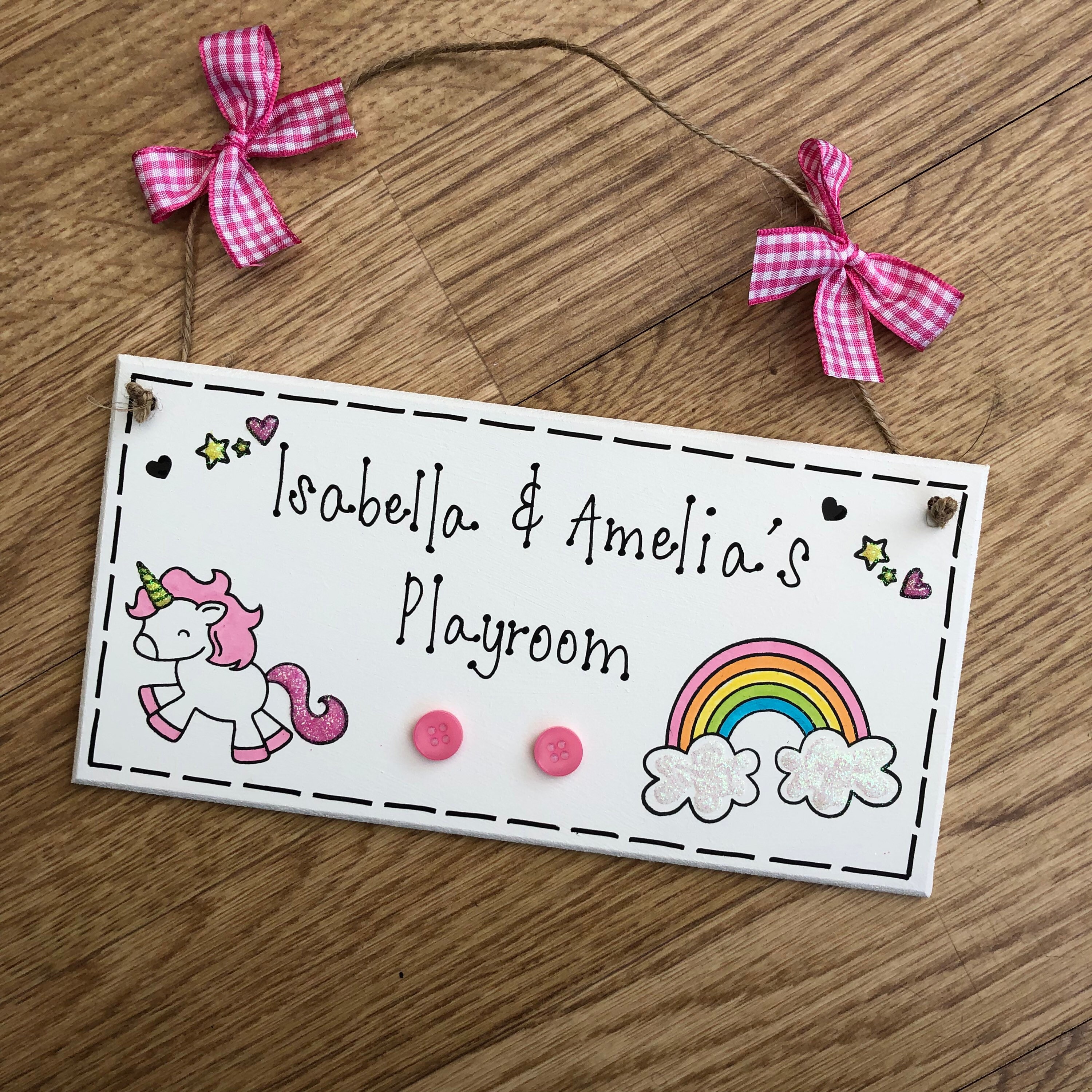 Girls Bedroom Decor Door Sign Personalised Name Playroom Door | Etsy UK