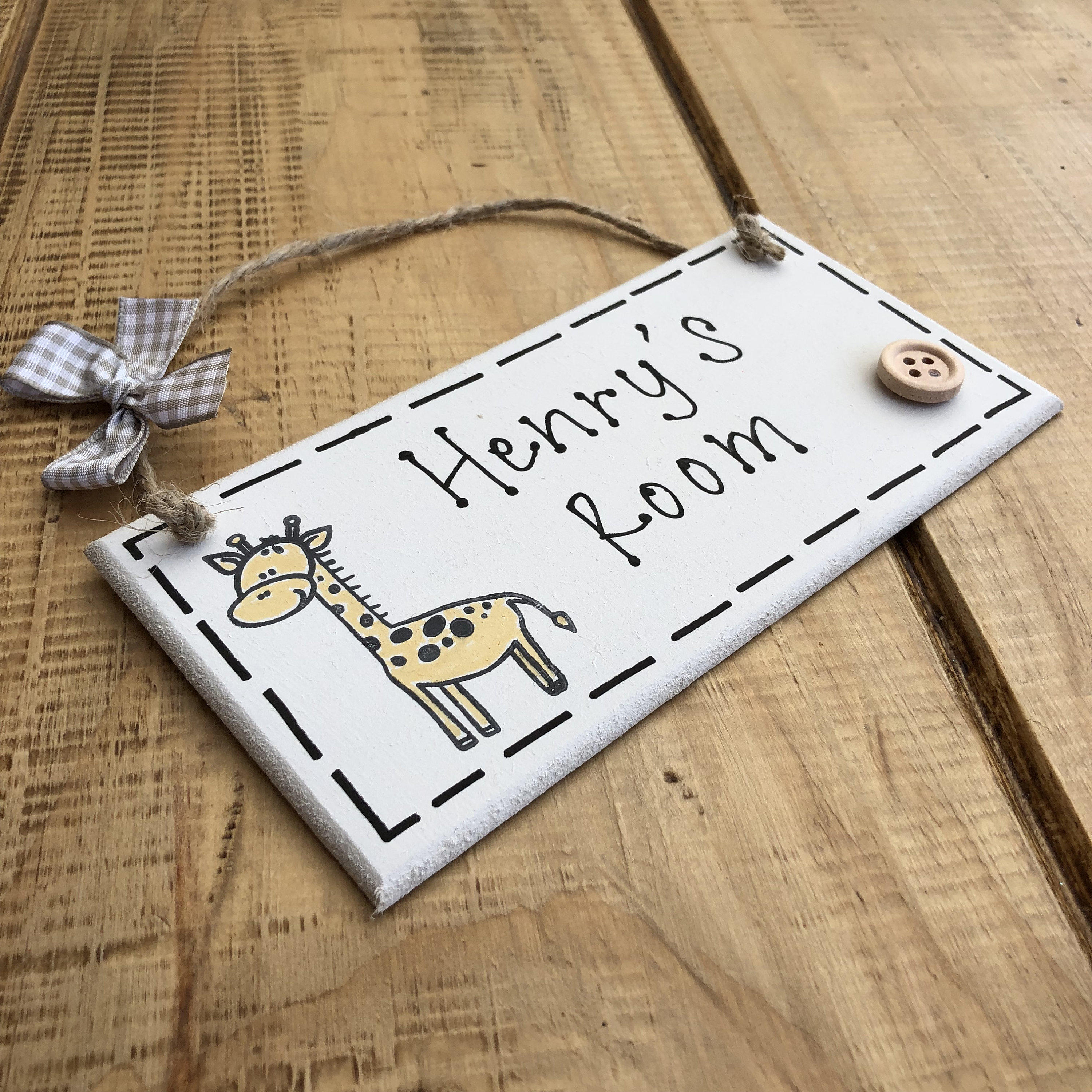 Boys Door Sign Giraffe Name Plaque Nursery Bedroom Gift Baby - Etsy
