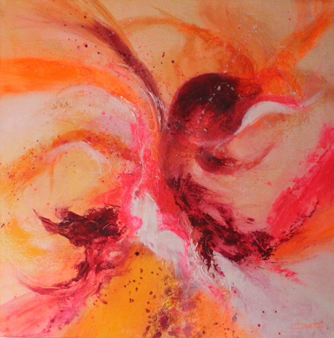Buy Modern and Original Abstract Painting: Fluo Duck Online in India - Etsy