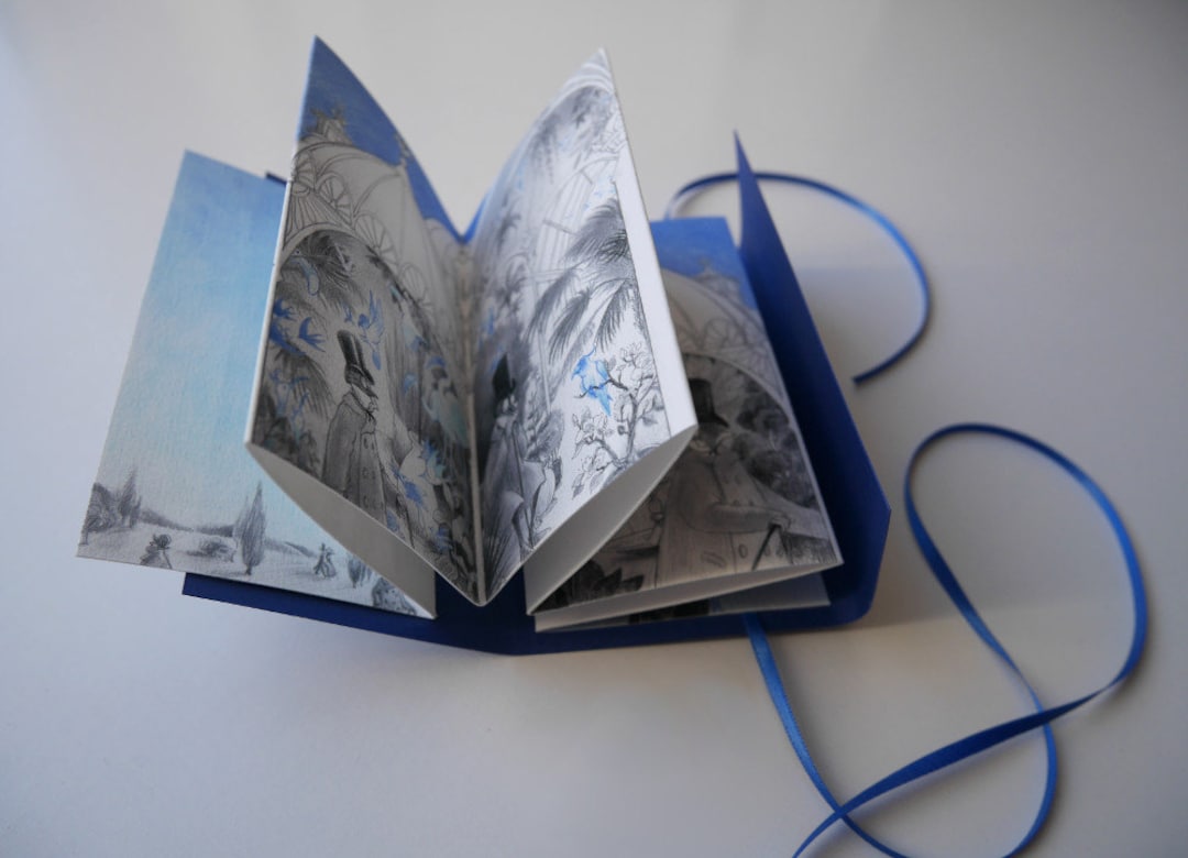 Bird - Silent Story - Concertina Artist Book - Etsy