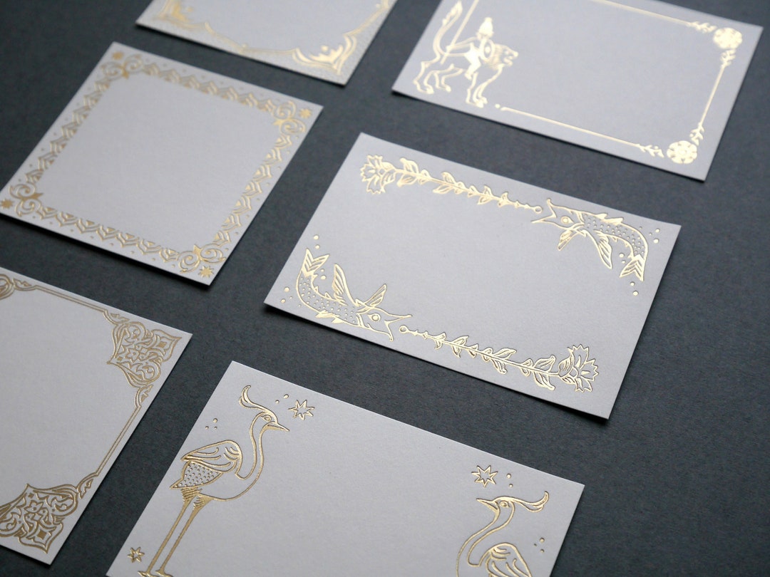 Persian Label Set - 6 Assorted Hot Foiled Stickers - Etsy