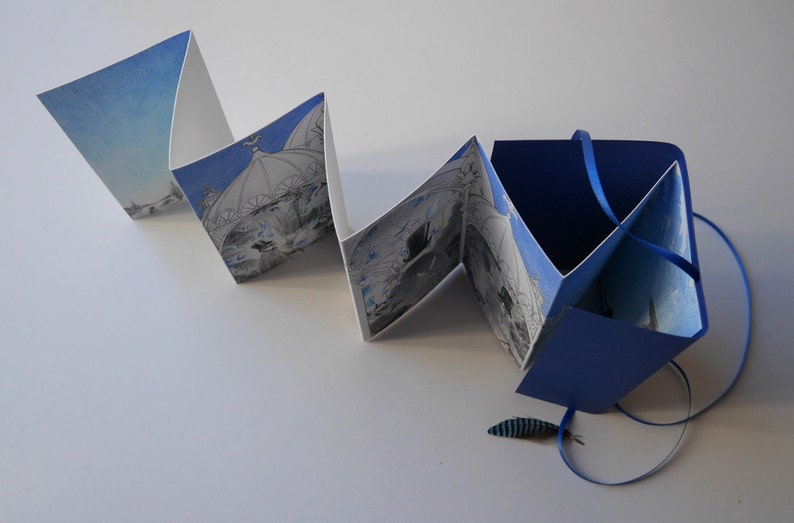 Bird - Silent Story - Concertina Artist Book - Etsy