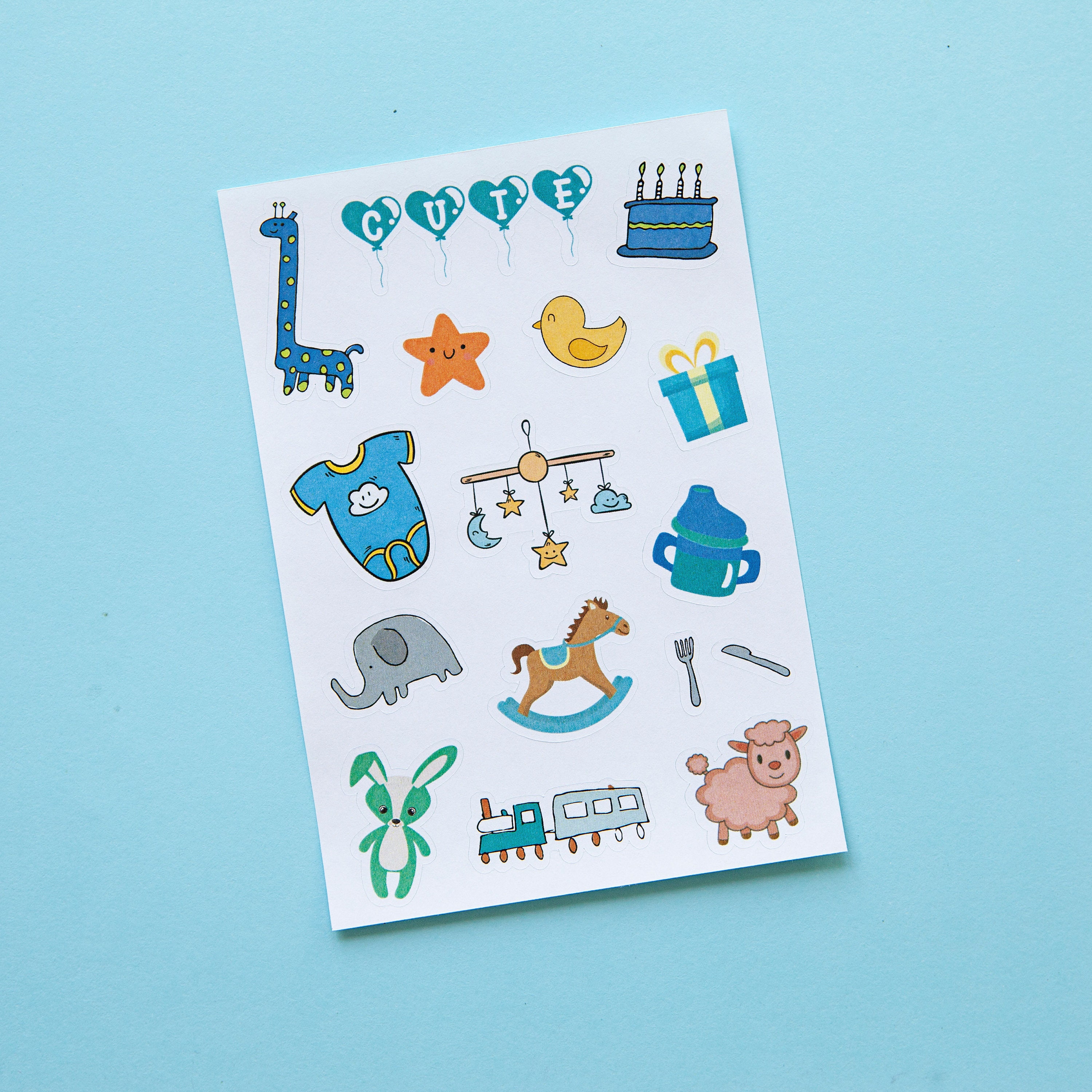 Baby Boy Sticker Sheets for Scrapbooking and Journaling 47 - Etsy UK