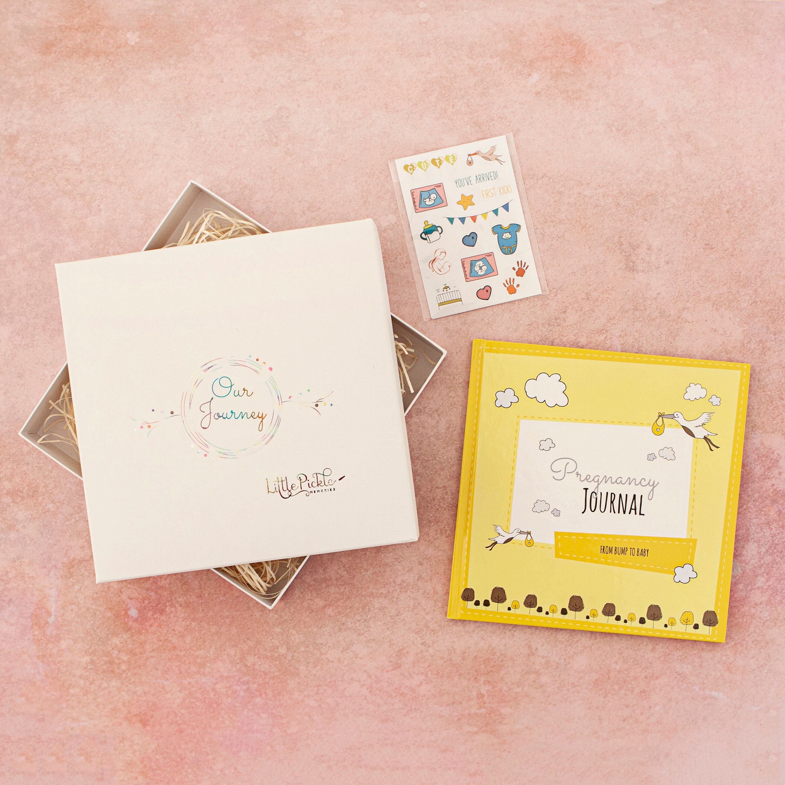 Pregnancy Gift Set- Includes Pregnancy Journal and Pregnancy Stickers ...