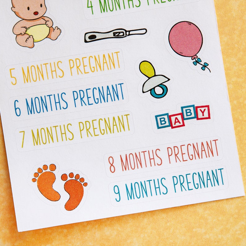 Pregnancy Sticker Sheets Set for Scrapbooking and Journaling - Etsy