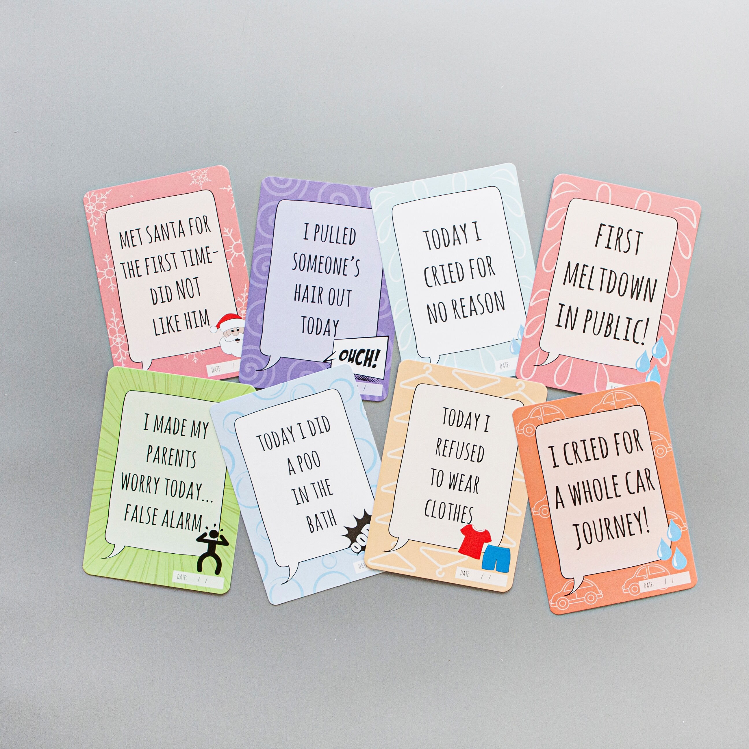 Funny Baby Milestone Cards 30 Cards With Keepsake Box Baby | Etsy