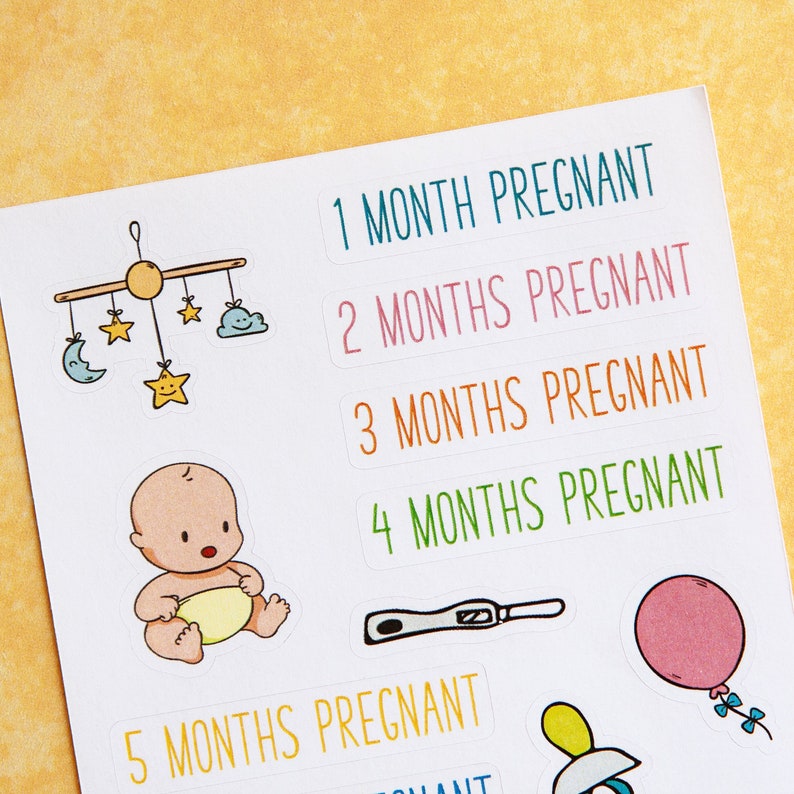 Pregnancy Sticker Sheets Set for Scrapbooking and Journaling, 47 Pcs ...