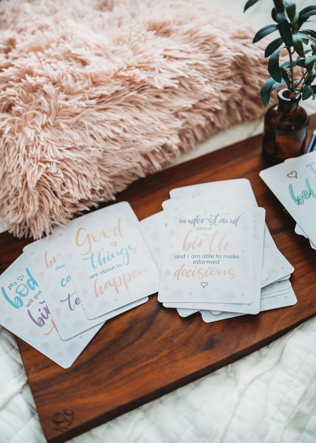 Hypnobirthing Affirmation Cards, 34 Birthing Cards, Prepare for ...