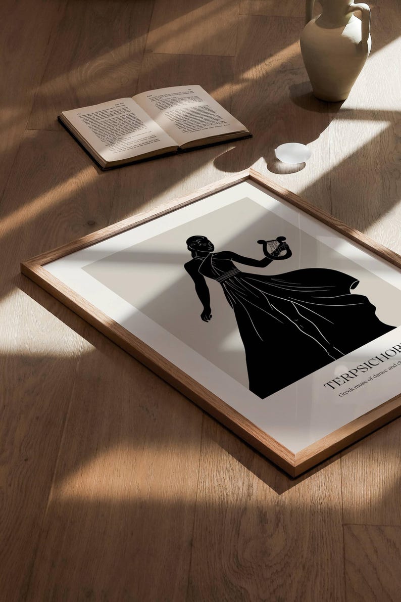 Greek Muse Terpsichore Art Printable | Greek Mythology Art ...