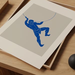 Sisyphus Myth Horizontal Art Printable | Greek Mythology Print ...
