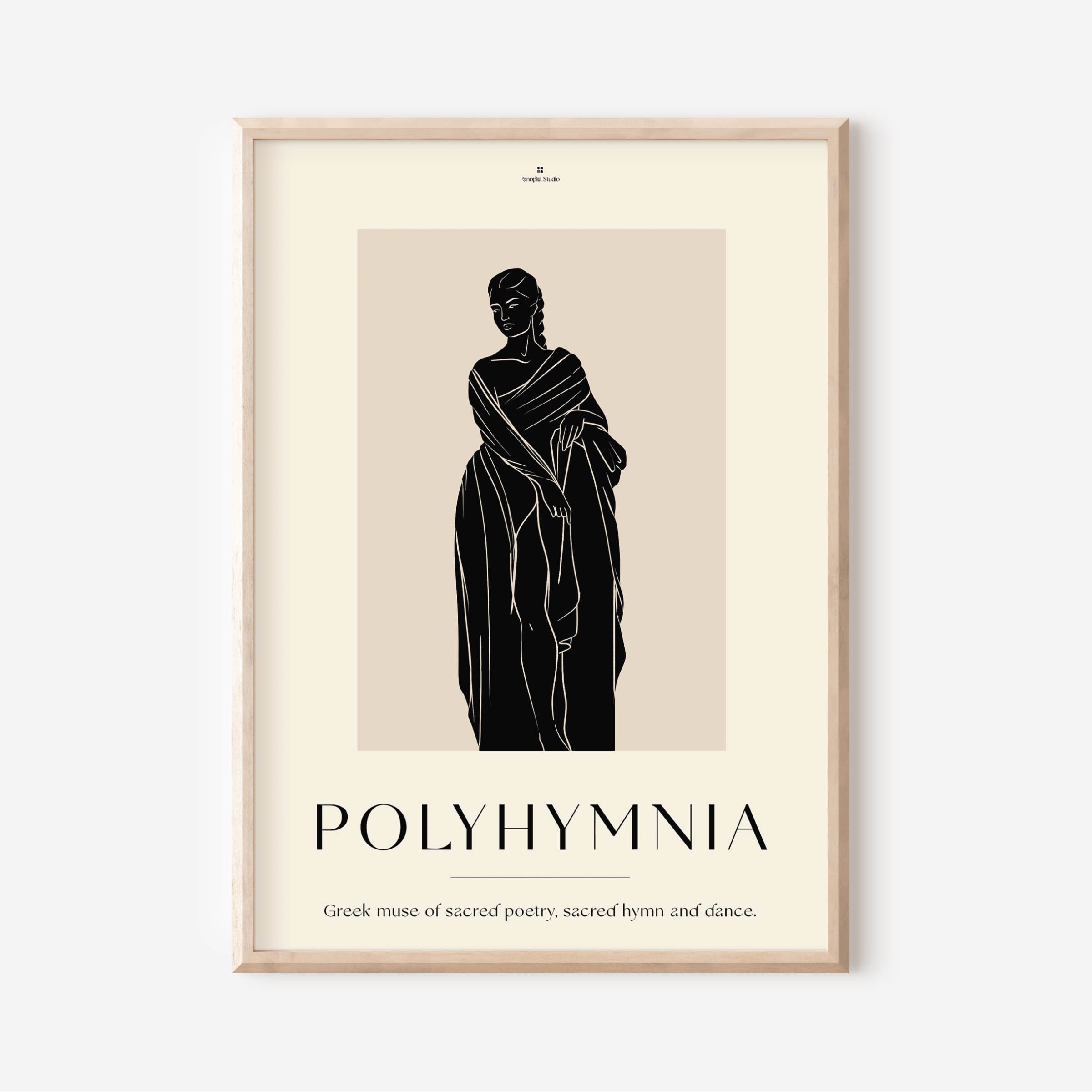 Greek Muse Polyhymnia Art Printable, Mythology Wall Art, Minimalist ...