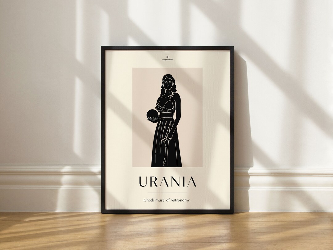 Greek Muse Urania Art Printable, Greek Mythology Art, Woman Art Print ...
