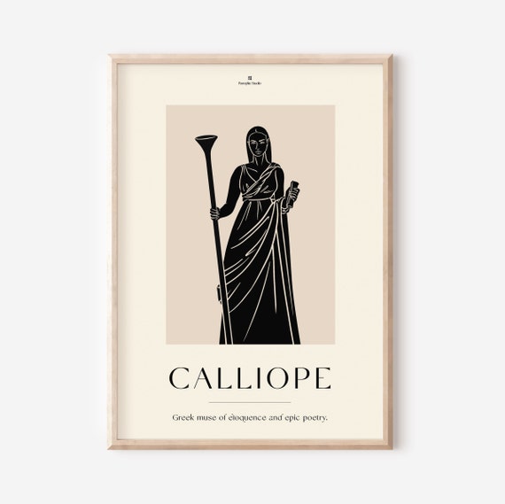 Greek Muse Calliope Art Printable Greek Mythology Art | Etsy