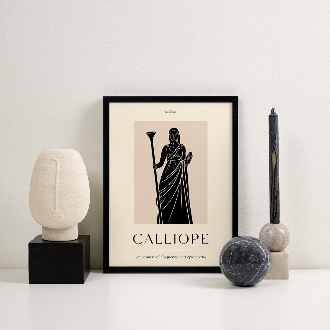 Greek Muse Calliope Art Printable, Greek Mythology Art, Feminine Art ...