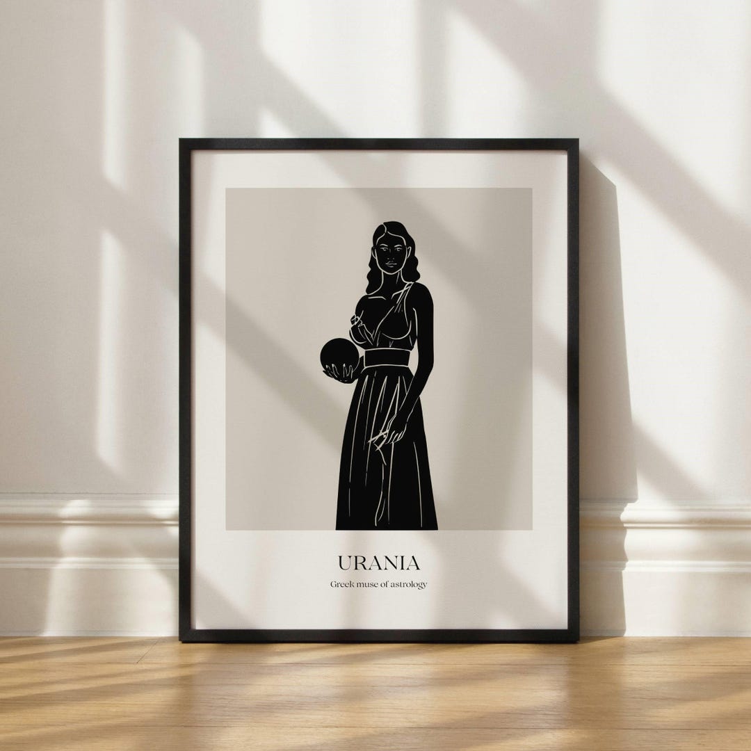 Greek Muse Urania Art Printable | Greek Mythology Art | Mediterranean ...
