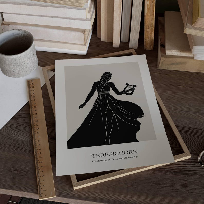 Greek Muse Terpsichore Art Printable | Greek Mythology Art ...