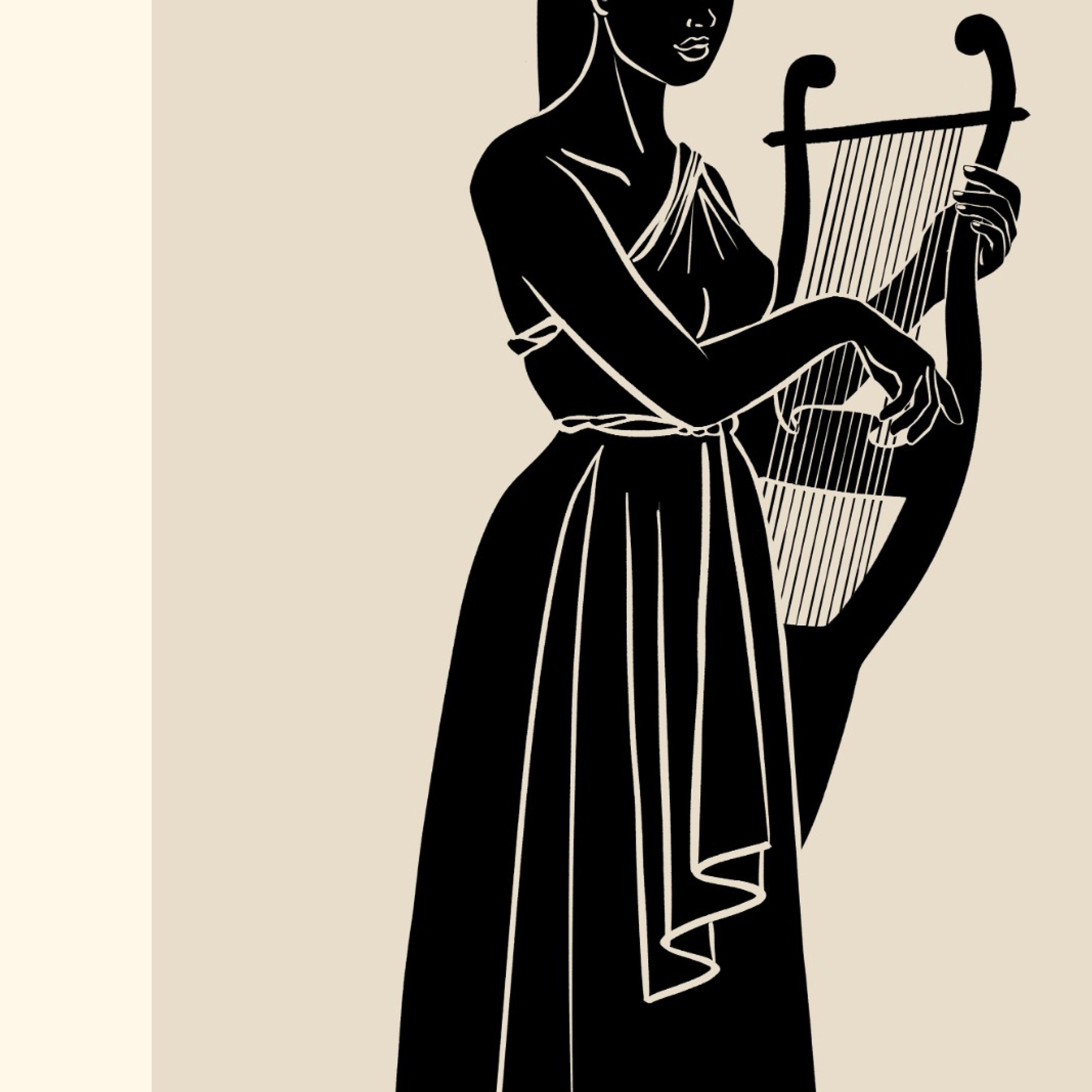 Greek Muse Erato Art Printable, Mythology Wall Art, Minimalist ...