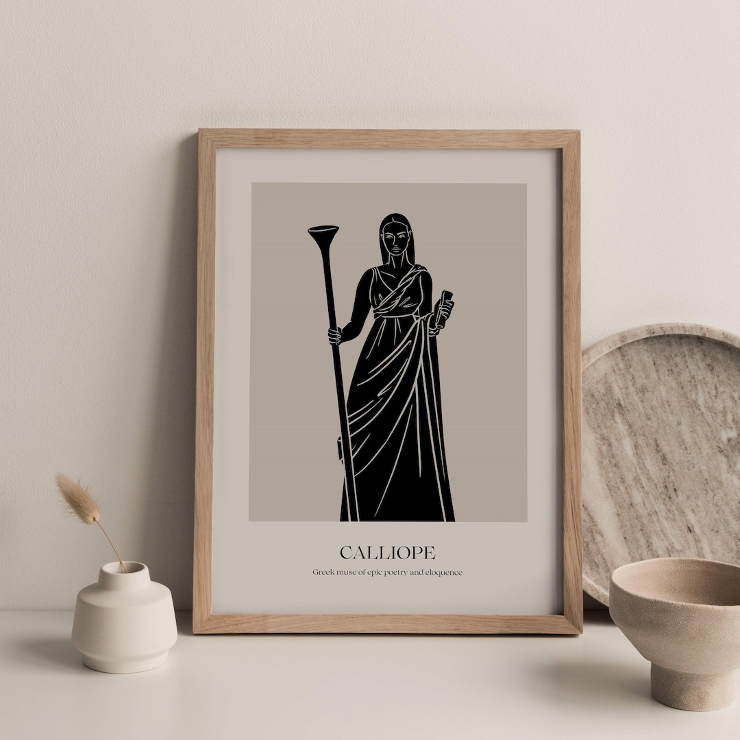 Greek Muse Calliope Art Printable | Greek Mythology Art | Mediterranean ...