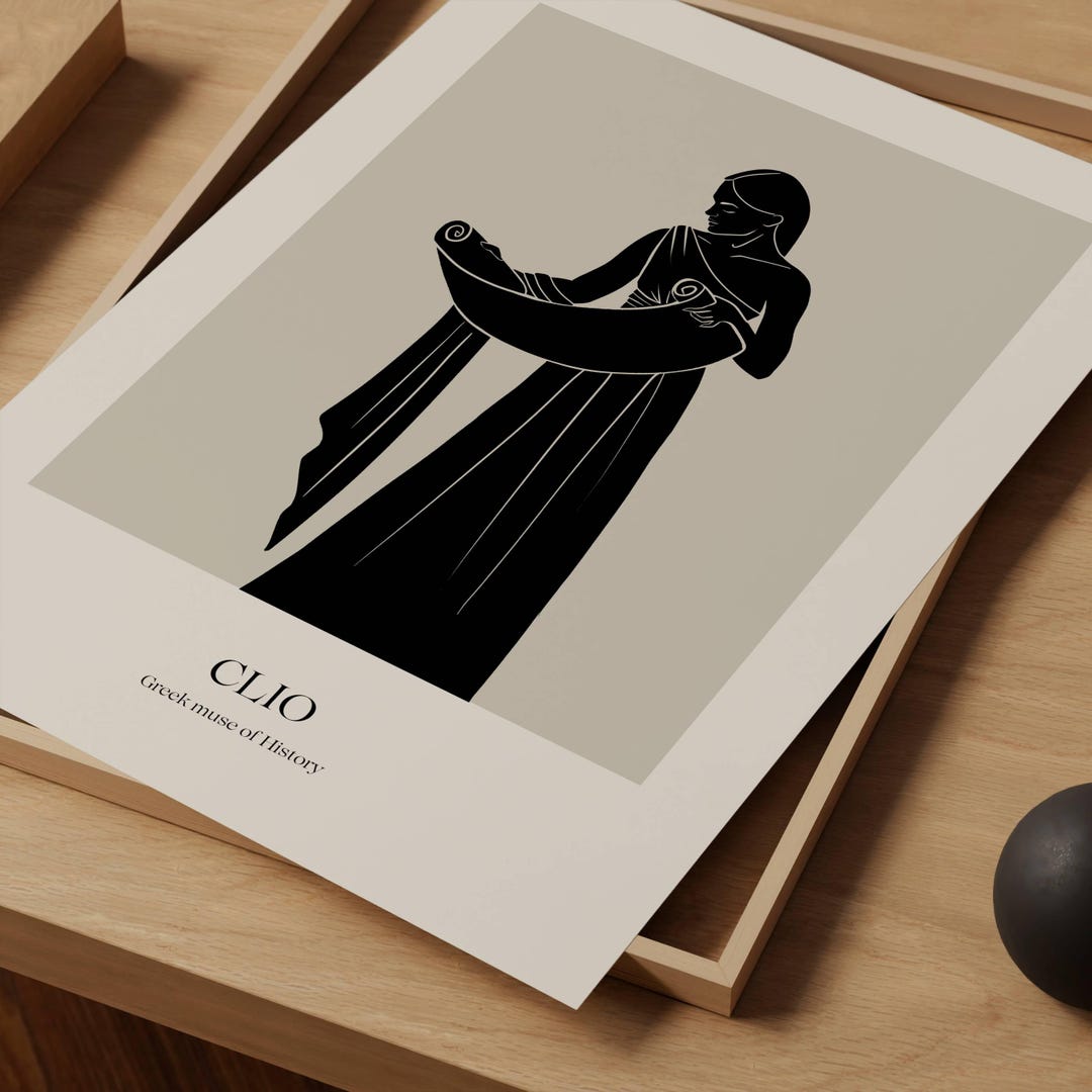 Greek Muse Clio Art Printable | Greek Mythology Art | Mediterranean ...