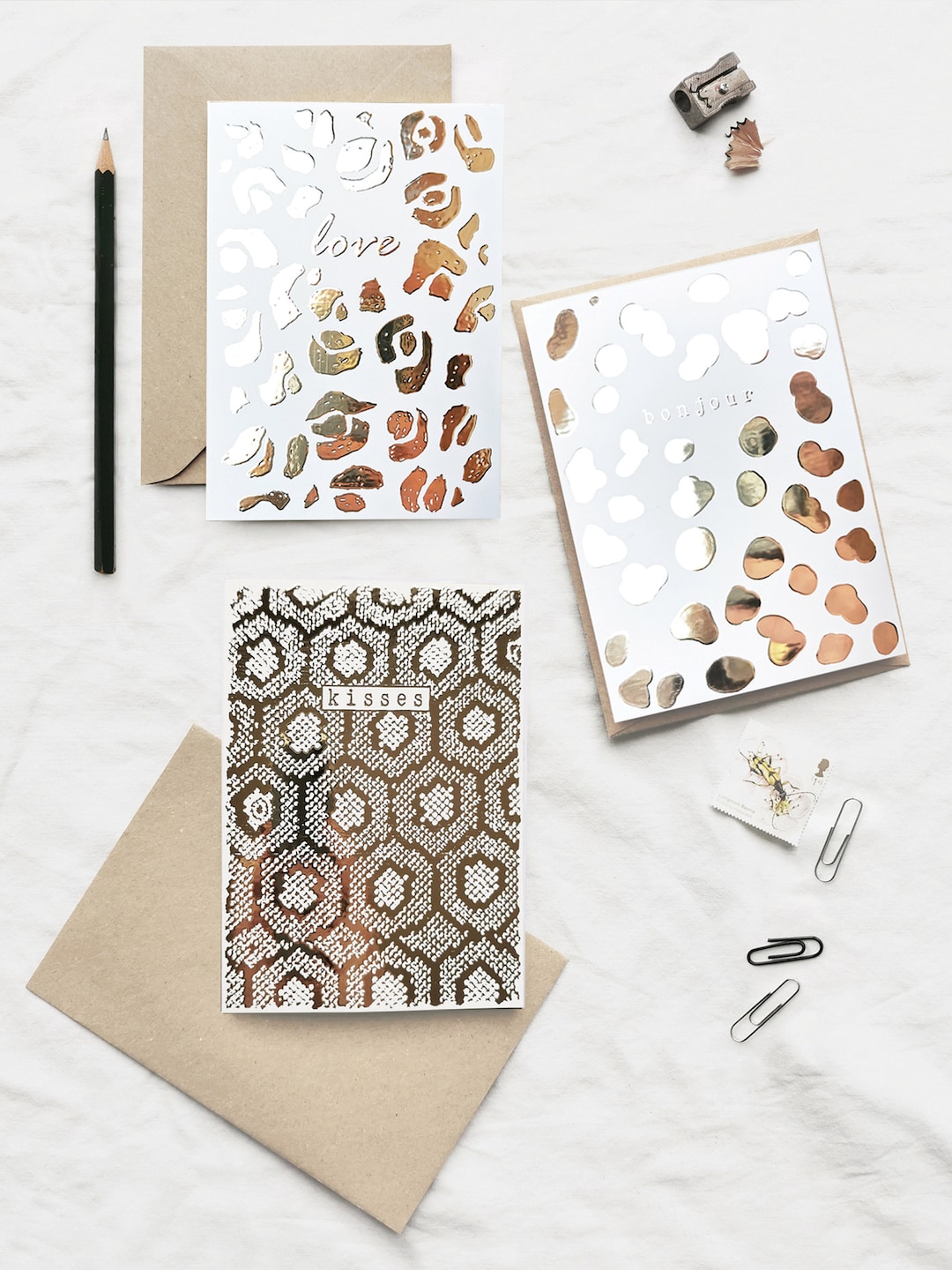 Set of 6 Animal Print Card Set Animal Print Cards Animal Print Gift Set ...