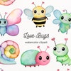Watercolor Caterpillar Clipart, Caterpillar Clip Art, Insects Clipart ...