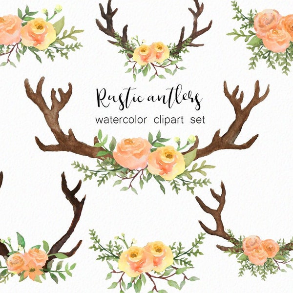 Antler Clipart - Etsy