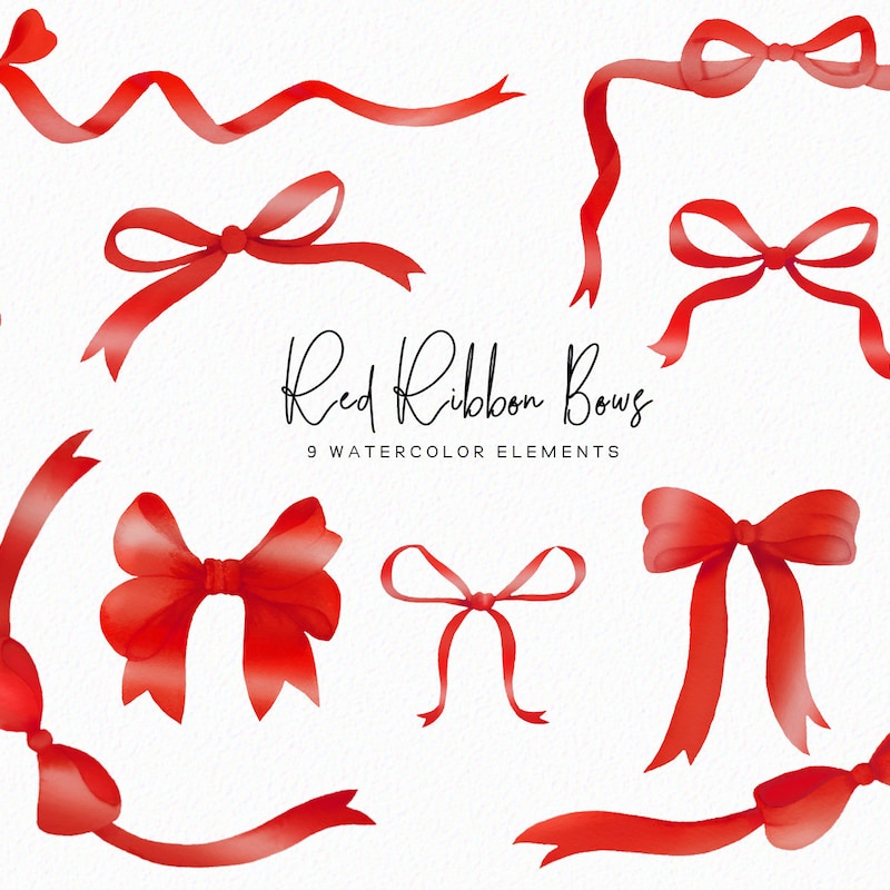 Red Bow - Etsy