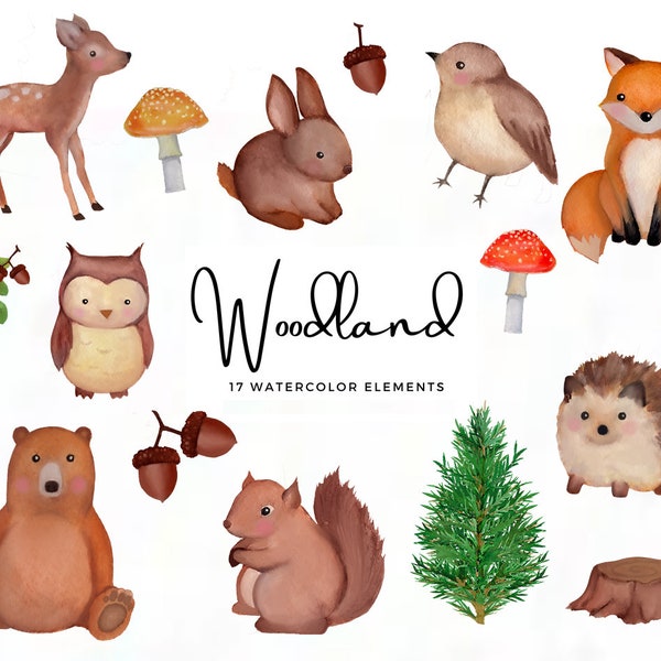 Woodsy Clipart - Etsy