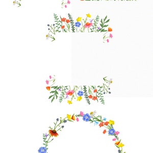 Wildflower Clipart, Botanical Hand Drawn Floral Png Files, Spring ...