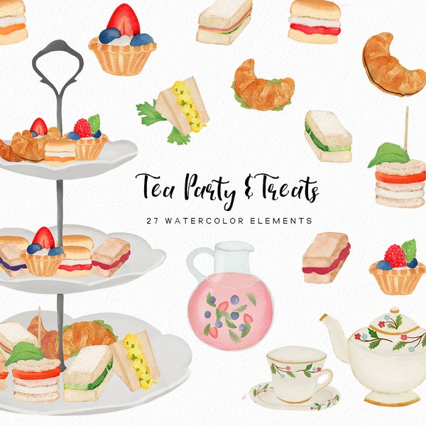 Tea Party Clipart - Etsy