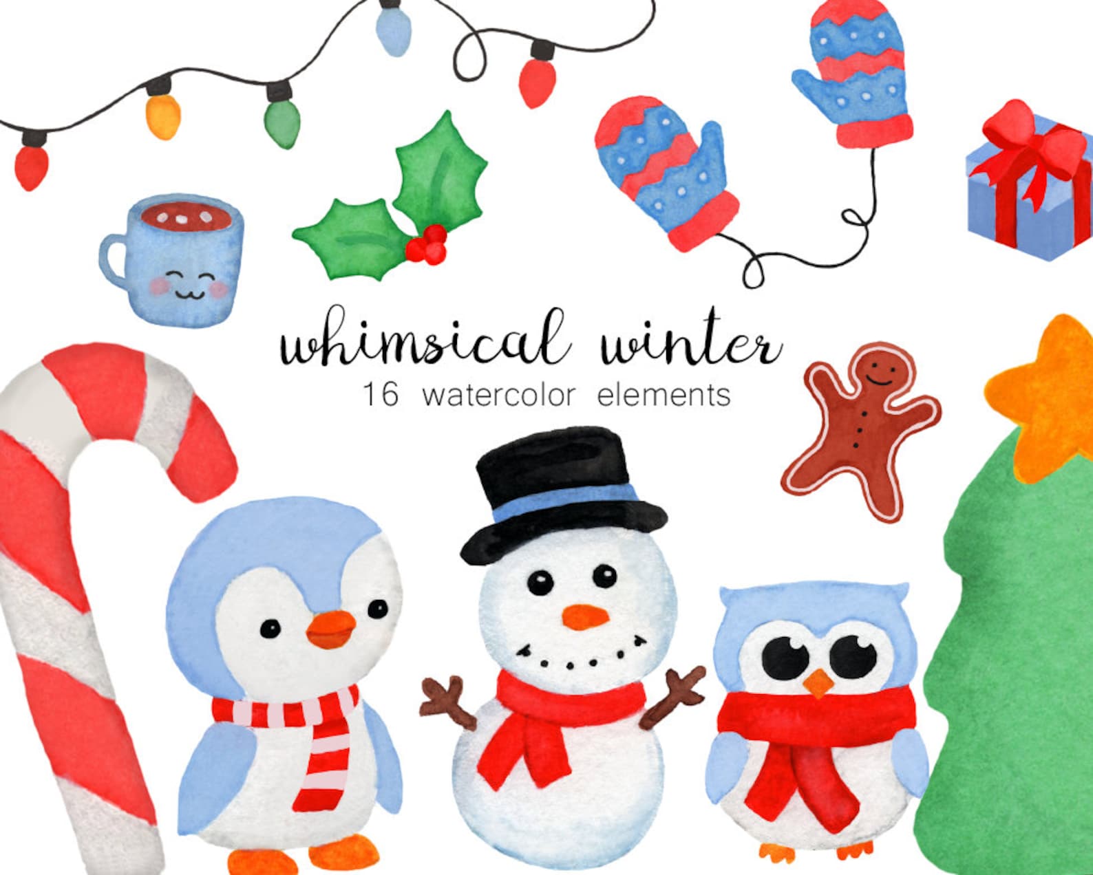 Winter Clipart Christmas Clipart Holiday Clipart | Etsy