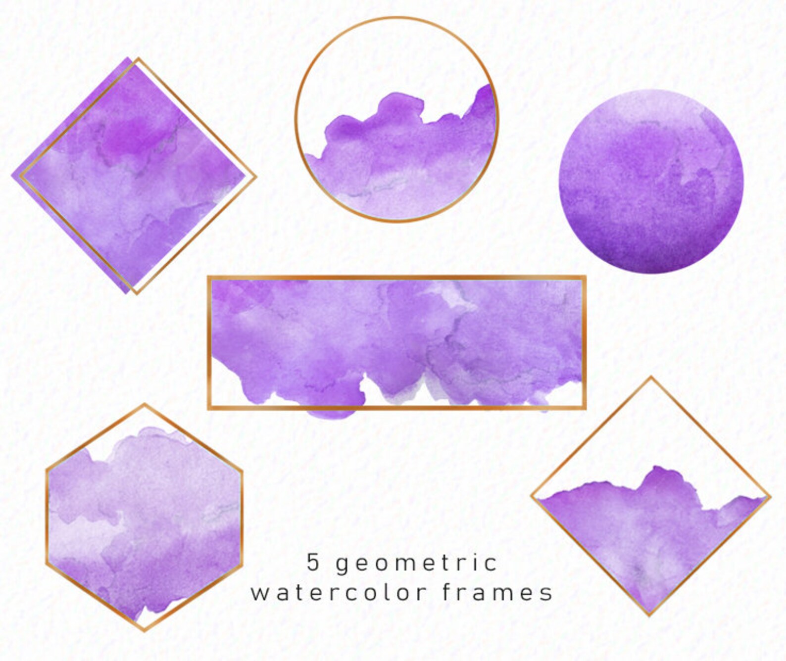 Purple and Gold Watercolor Purple Brush Strokes Watercolor - Etsy