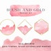 Blush Watercolor Clipart - Blush and Gold- Watercolor Brush Clipart ...