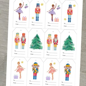Printable Nutcracker Christmas Gift Tags (digital Download) - Etsy
