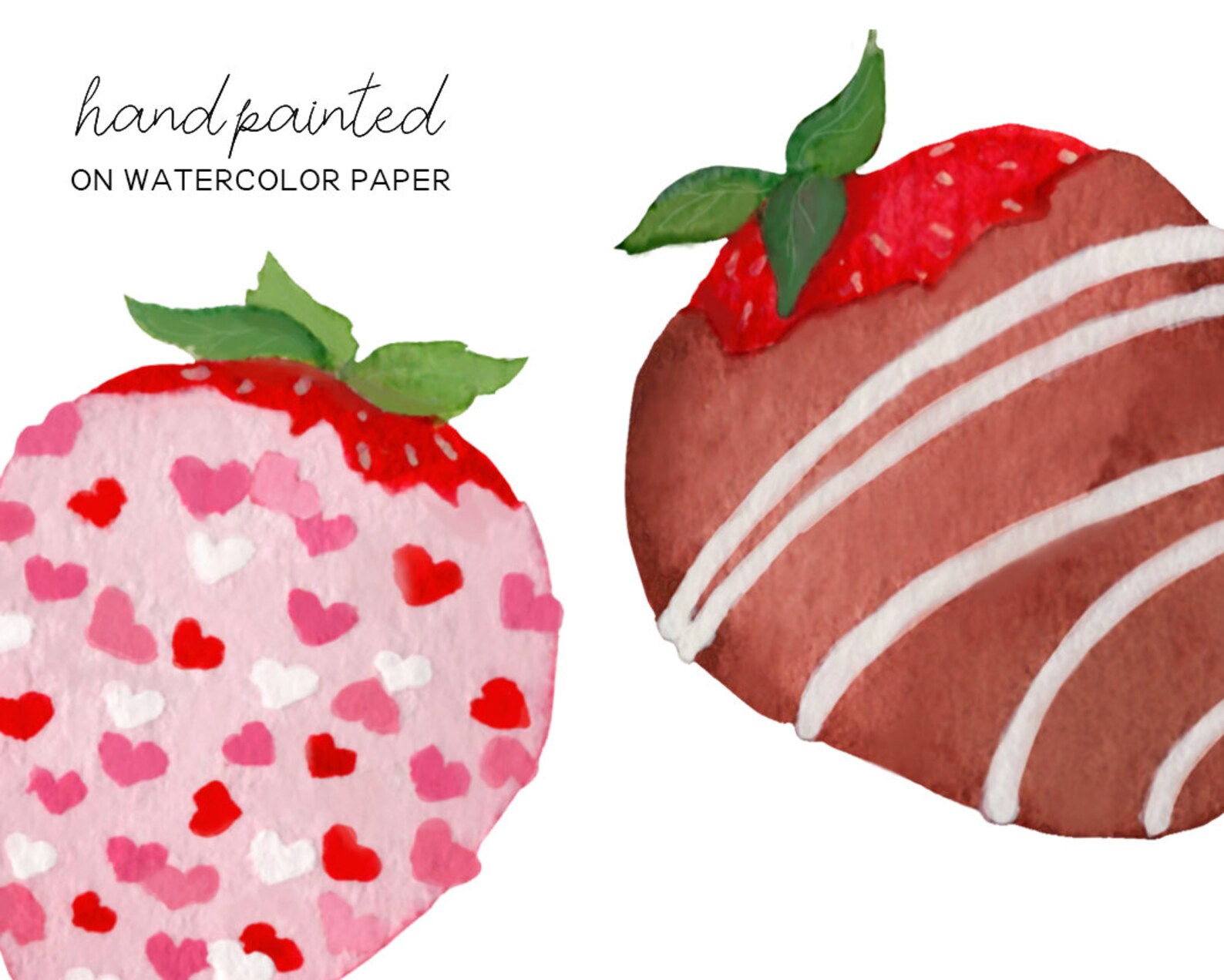 Valentine's Clip Art Chocolate Strawberry Clipart - Etsy