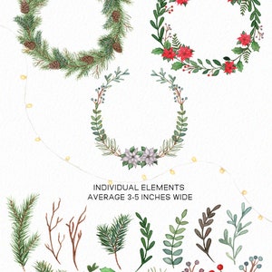 Christmas Wreath Clipart Winter Wreath Clipart Christmas - Etsy Canada