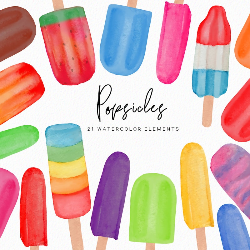 Popsicle Clipart - Etsy