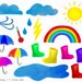Watercolor Weather Rainboot Clip Art Spring Clip Art Rainy Day Clipart ...