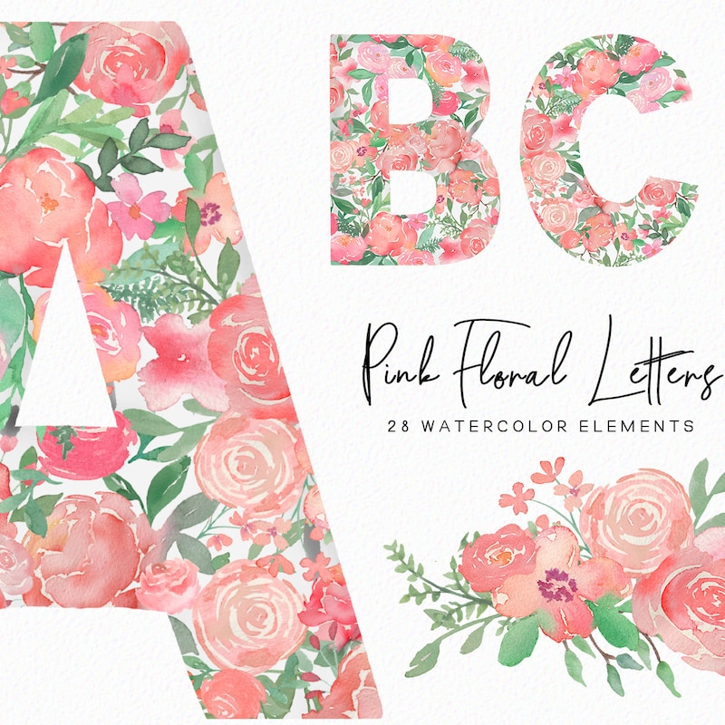Floral Letters - Etsy