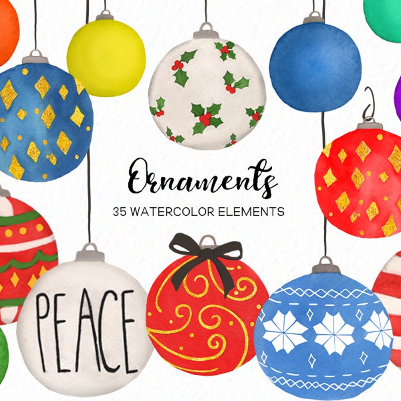 Ornaments Clipart - Etsy