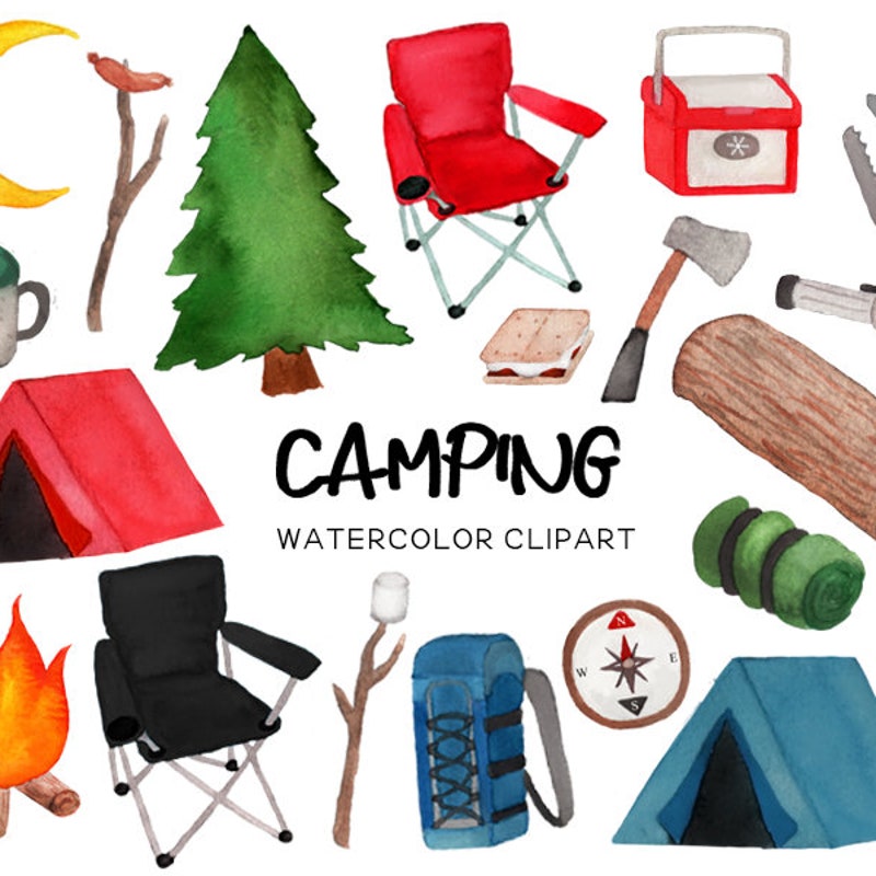 Camping Clipart - Etsy