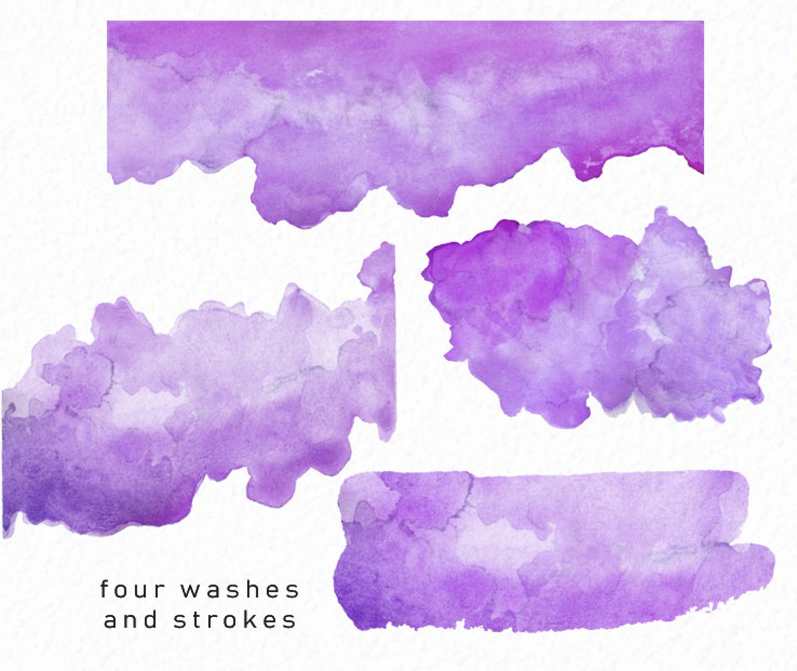 Purple and Gold Watercolor Purple Brush Strokes Watercolor - Etsy