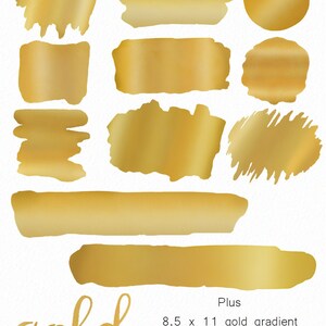 Gold Watercolor Clip Art Watercolor Splashes Logo Clipart Watercolor ...