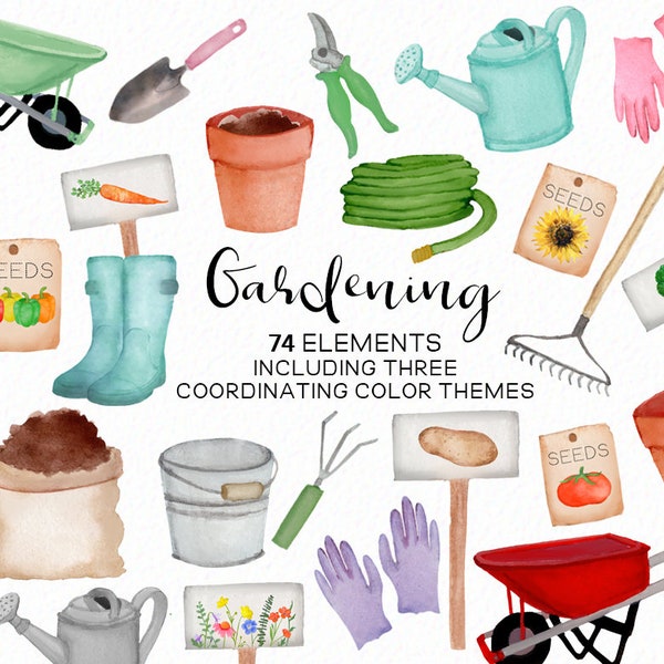 Gardening Clipart - Etsy
