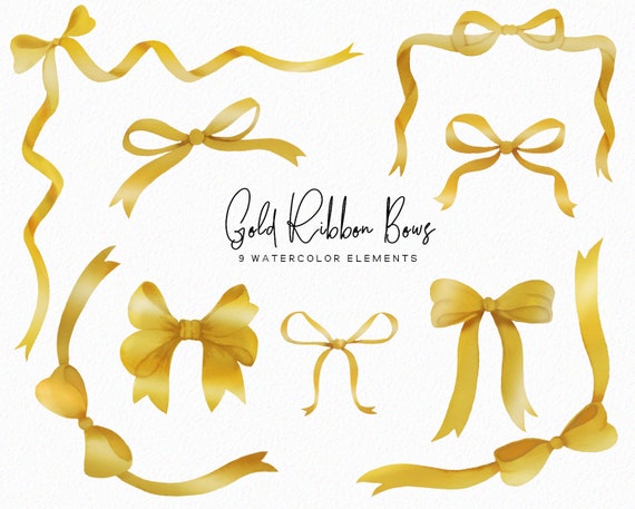 Gold Bow Clipart