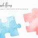 Handpainted Watercolor Puzzle Pieces - Puzzle Clipart - Watercolor ...